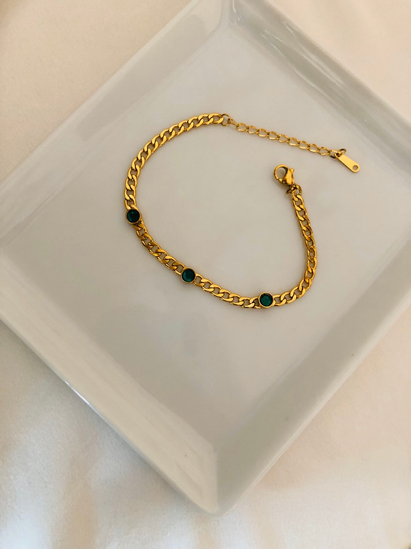 Emerald Chain Bracelet - M Accessories