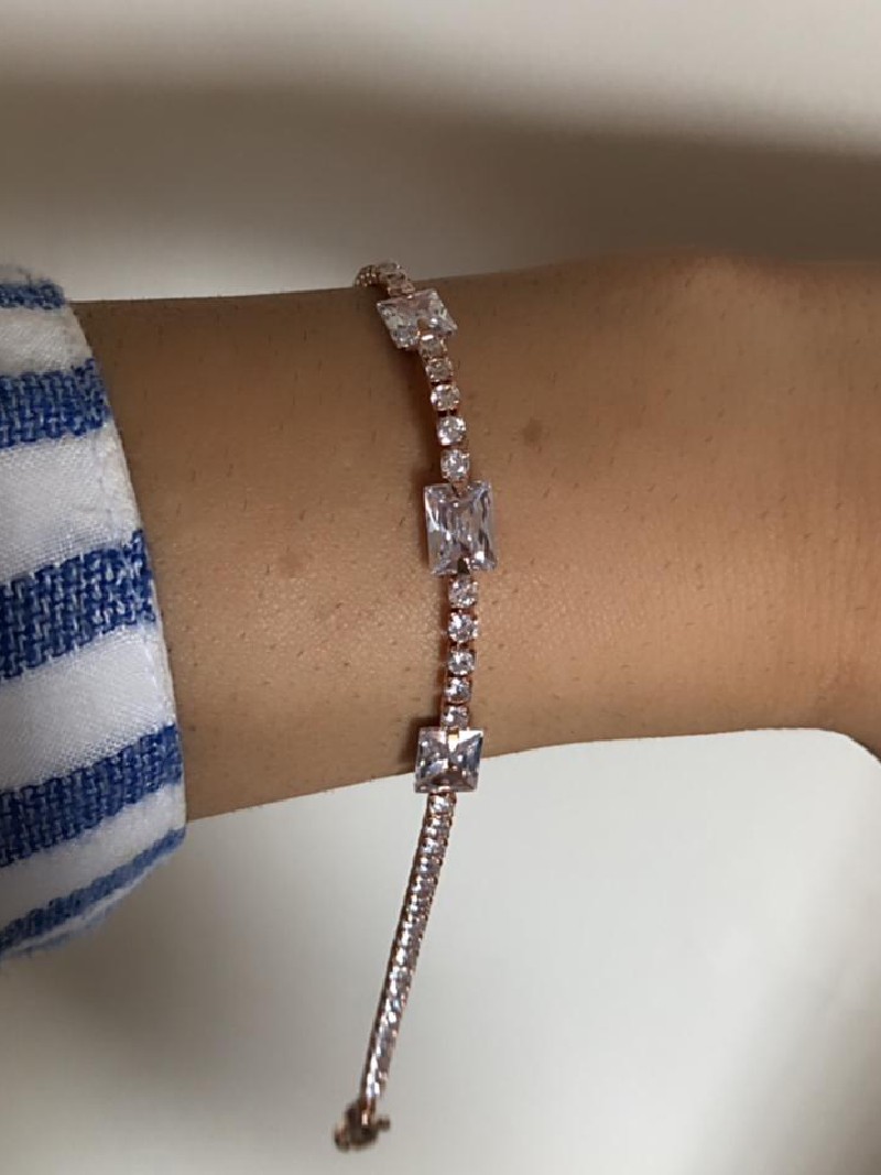 Rectangular Tennis Diamond Bracelet - M Accessories