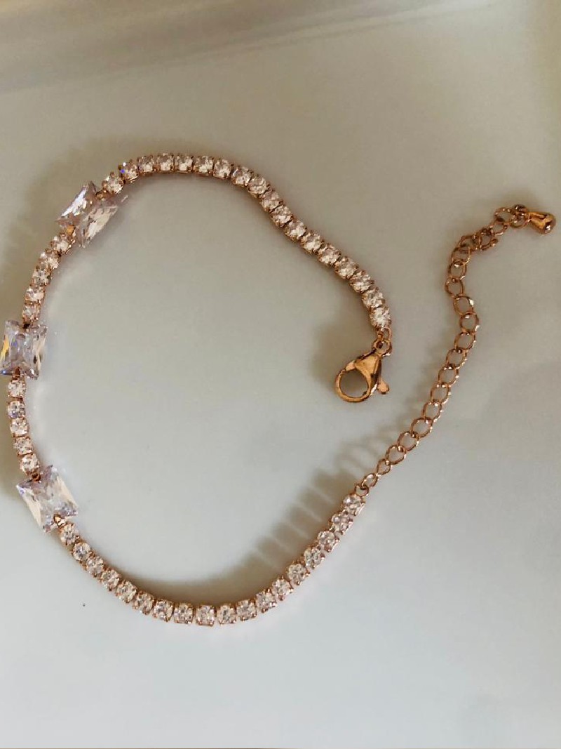 Rectangular Tennis Diamond Bracelet - M Accessories